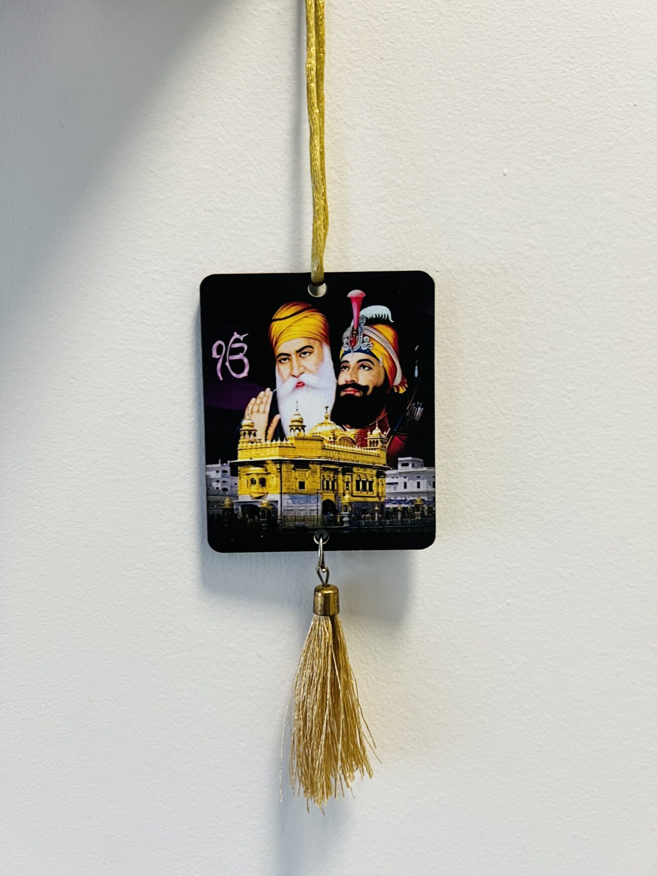 Car Hanging – Guru Nanak Dev Ji & Guru Gobind Singh Ji with Golden ...